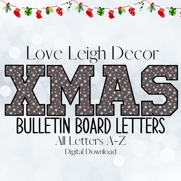 Winter Bulletin Board Letters Doodle - Etsy