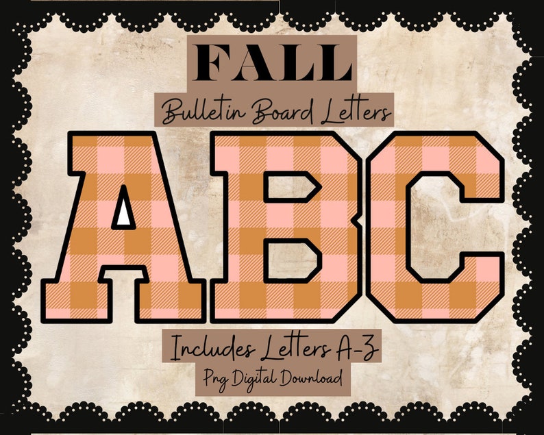 Fall Boho Bulletin Board, Boho Bulletin Board Letters, Fall Bulletin ...