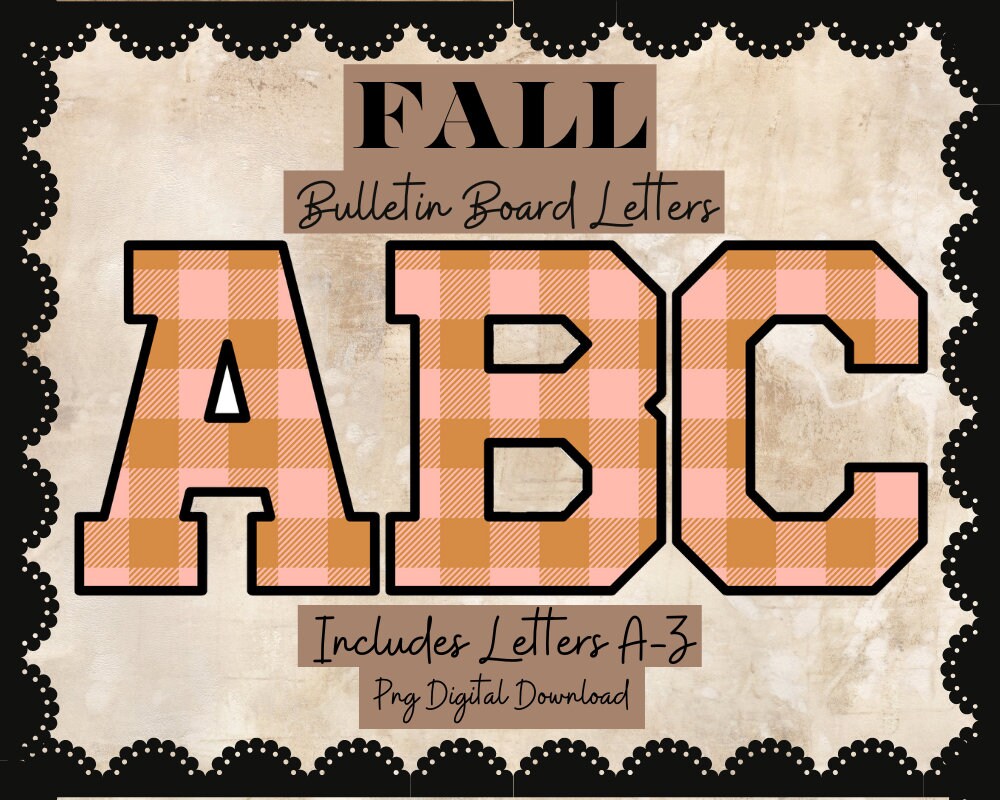 Fall Boho Bulletin Board, Boho Bulletin Board Letters, Fall Bulletin ...