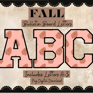 Fall Boho Bulletin Board, Boho Bulletin Board Letters, Fall Bulletin ...