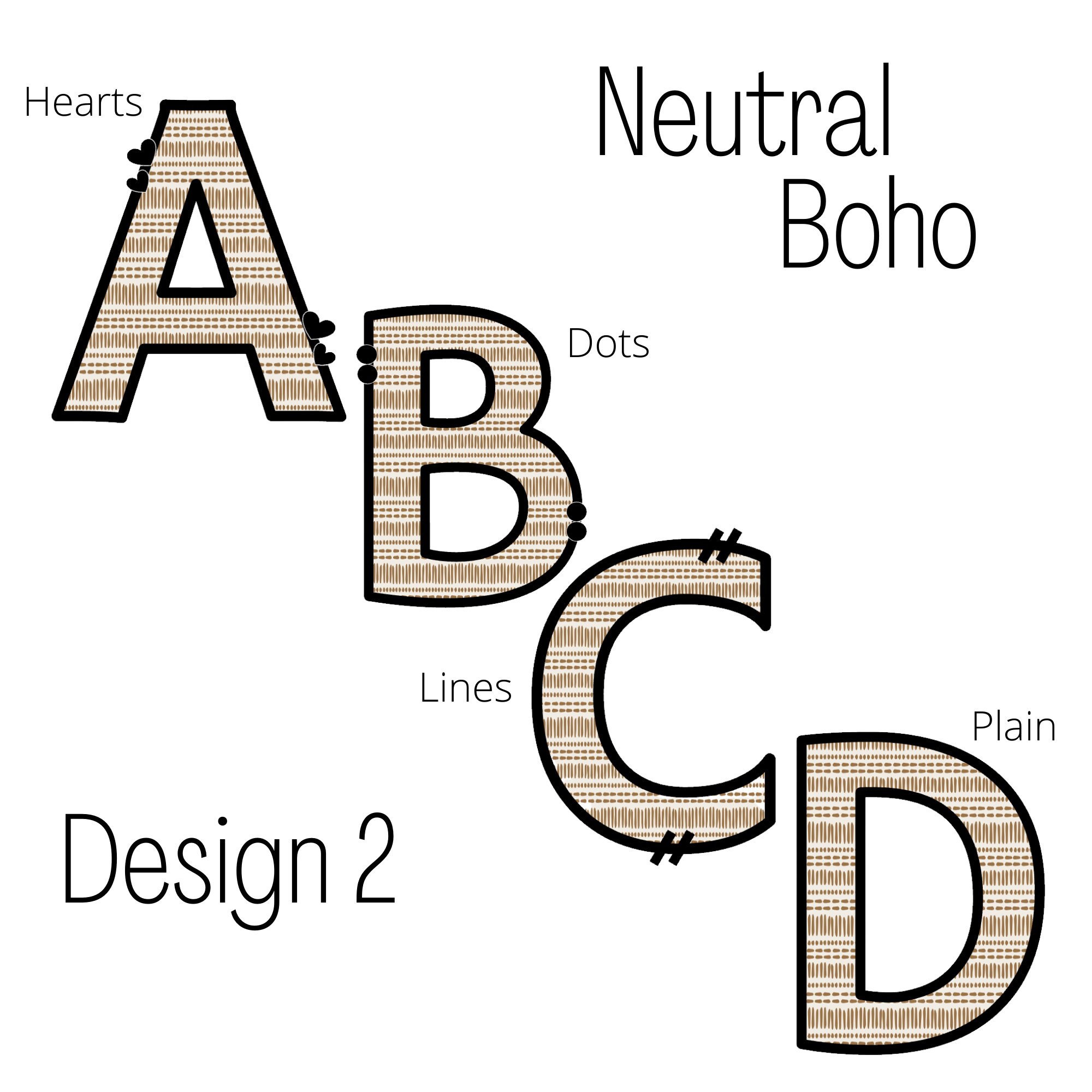 Boho Bulletin Board Letters, PNG Letters, PNG Alphabet, Classroom Decor ...