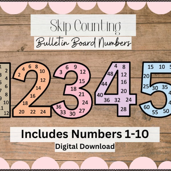 Skip Count Bulletin Board - Etsy