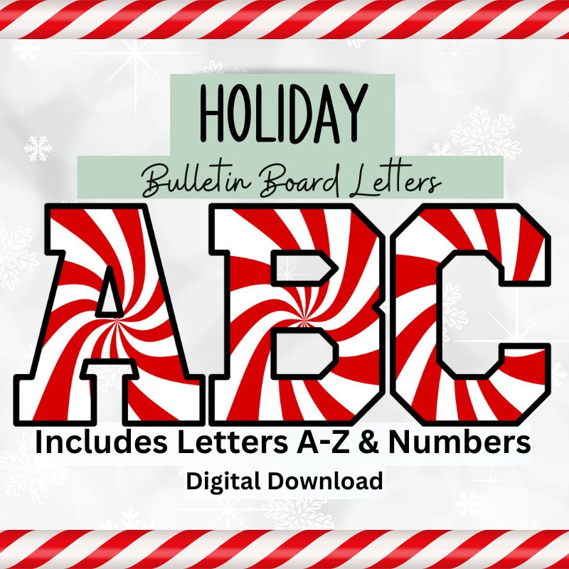 Candy Cane Bulletin Board - Etsy