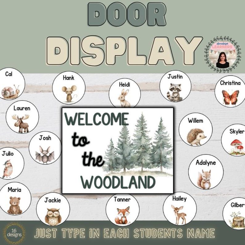 Woodland Themed Door Display | Woodland Animal Classroom Decor | Back ...