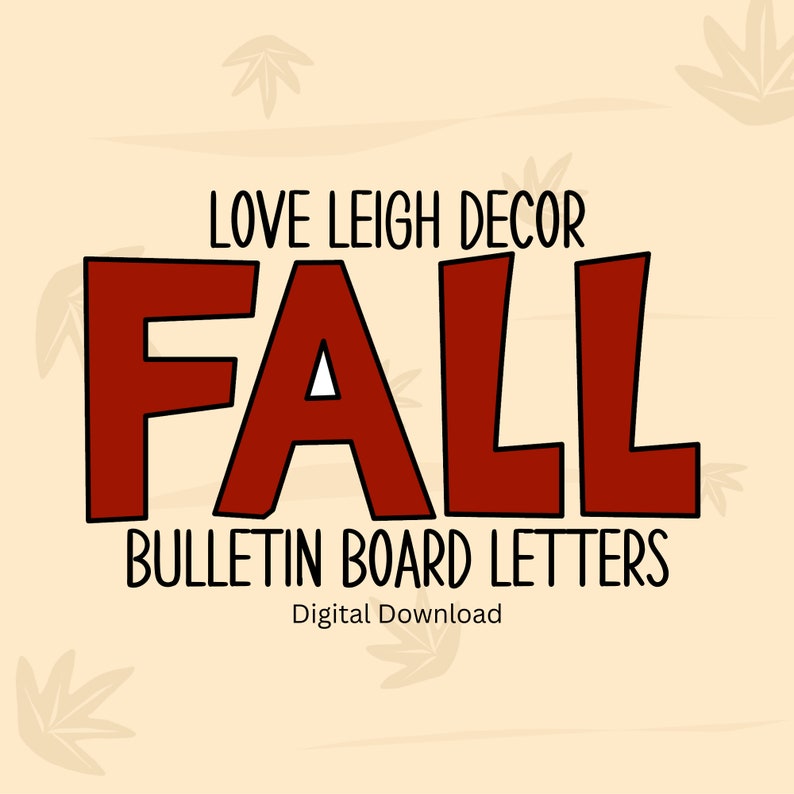 Fall Bulletin Board Letters Fall Tshirt Design Alphabet - Etsy