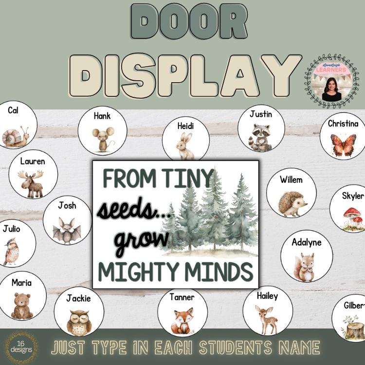 Woodland Themed Door Display | Woodland Animal Classroom Decor | Back ...