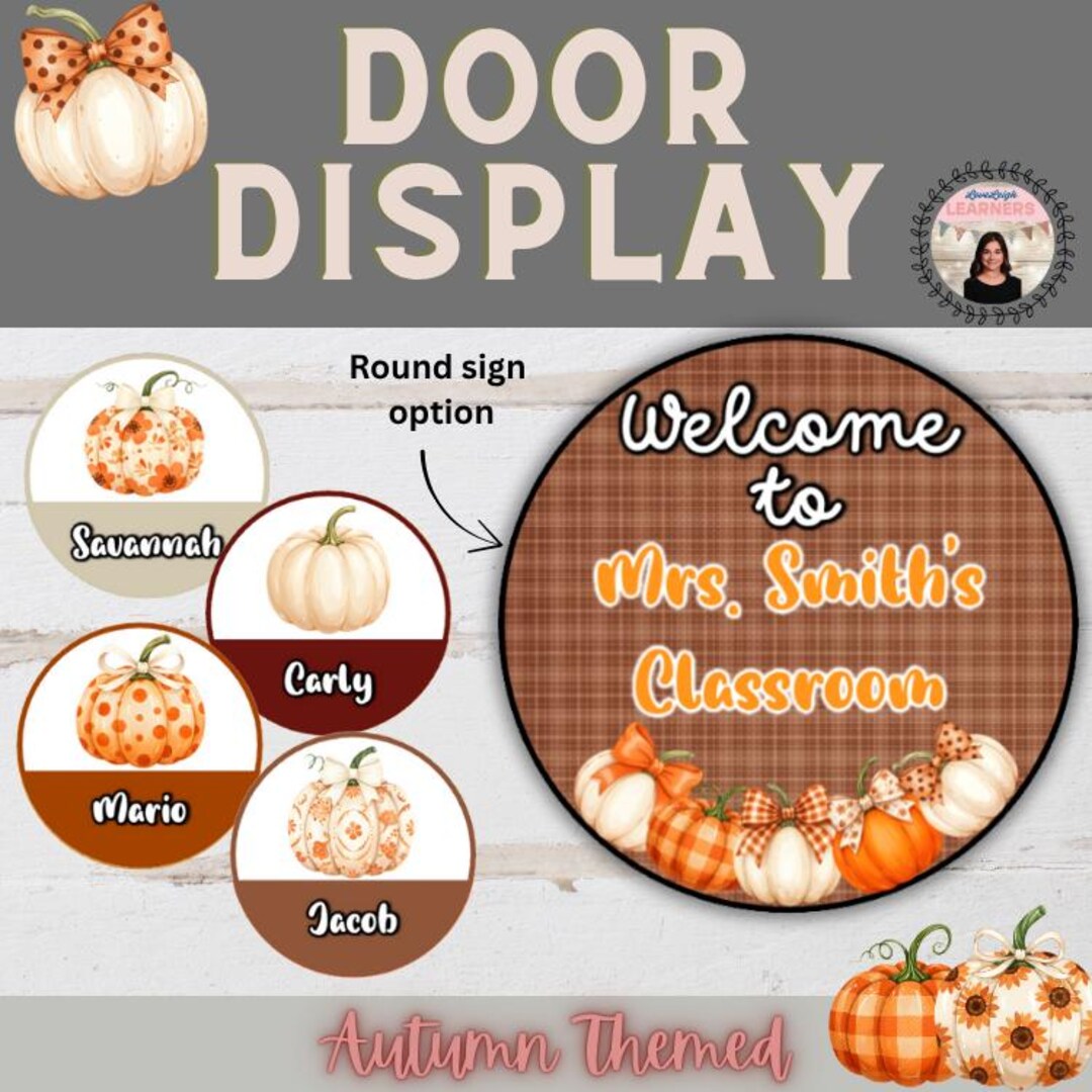 Fall Door Display | Autumn Door Display | Classroom Decor | Classroom ...