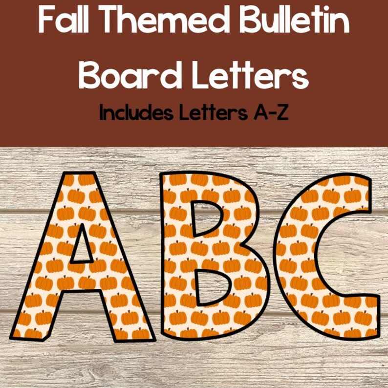 Fall Bulletin Board Letters, Fall Tshirt Design, Alphabet Letters, Fall ...