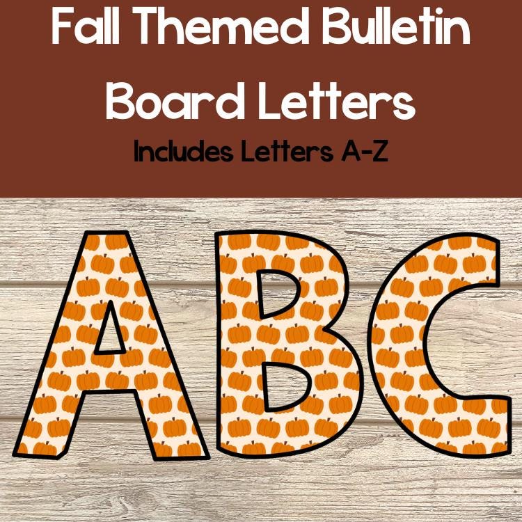Fall Bulletin Board Letters, Fall Tshirt Design, Alphabet Letters, Fall ...