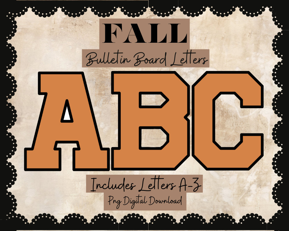 Fall Boho Bulletin Board, Boho Bulletin Board Letters, Fall Bulletin ...