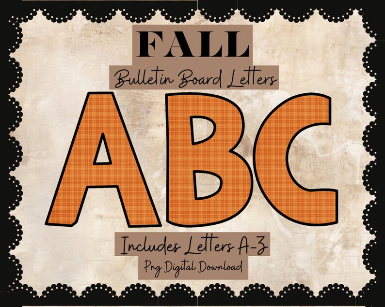 Fall Bulletin Board Letters, Autumn Bulletin Board Letters ...