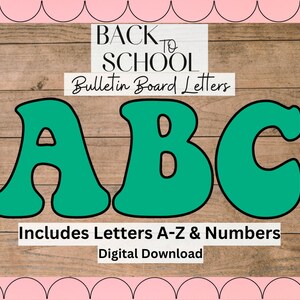 Back to School Bulletin Board Letters, Bulletin Board Letters, Groovy ...