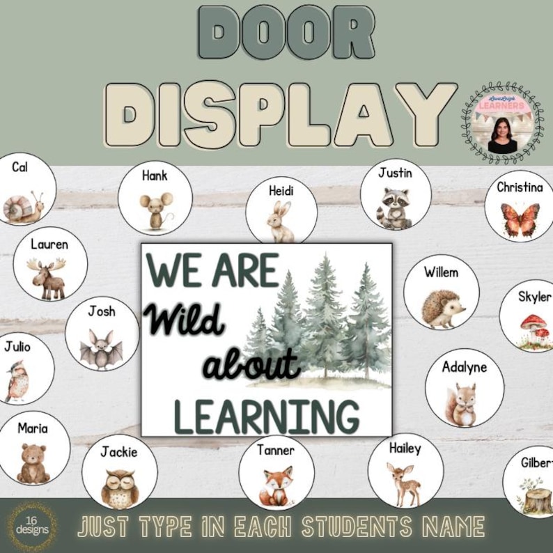 Woodland Themed Door Display | Woodland Animal Classroom Decor | Back ...