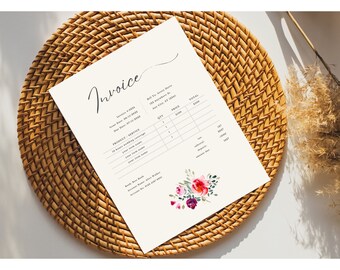 INVOICE TEMPLATE | Invoice Template Canva | Invoice Template Small ...