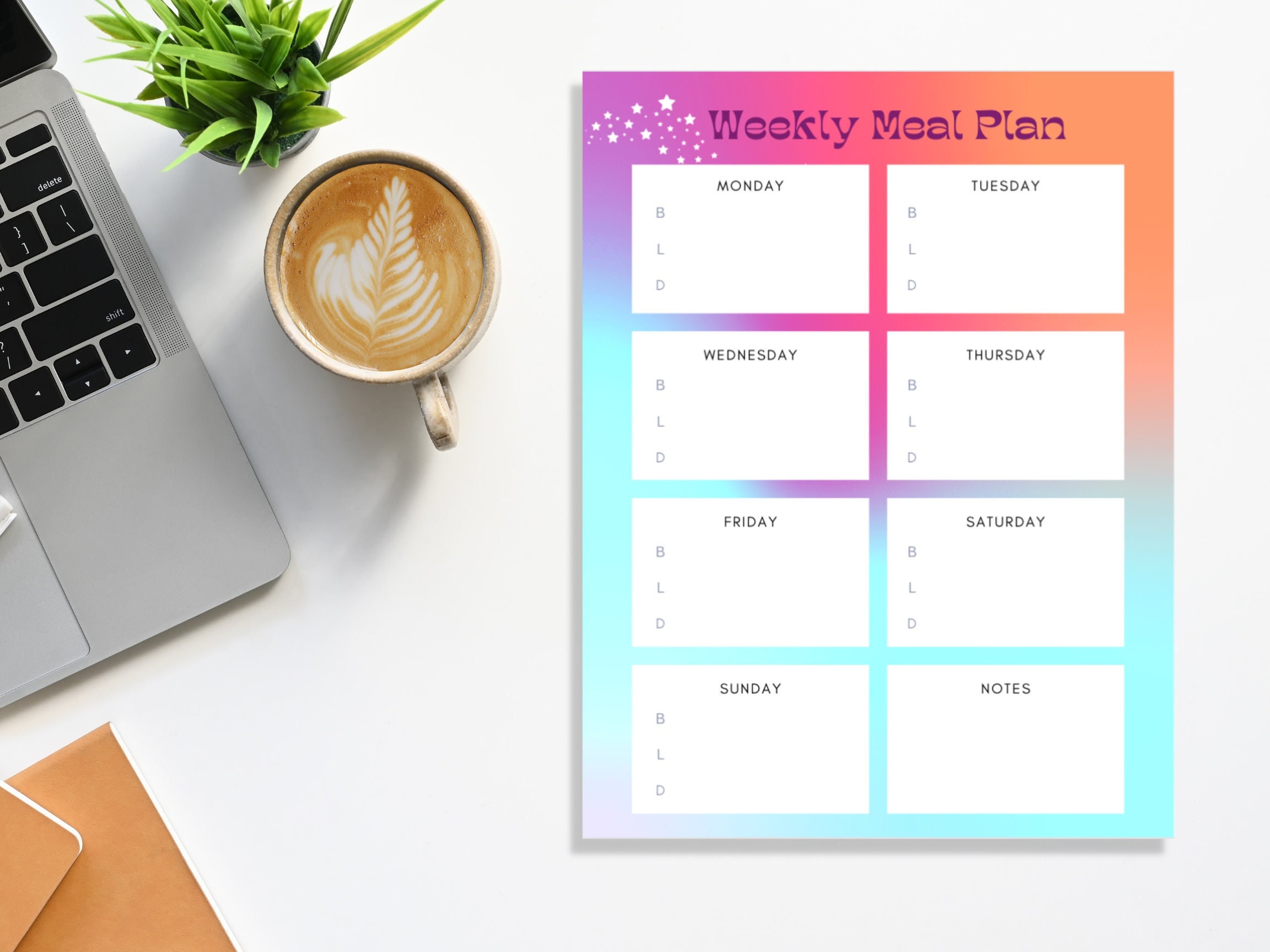 Weekly Meal Planner Printable | Editable Canva Template | Digital ...