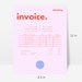 INVOICE TEMPLATE | Invoice Template Canva | Invoice Template Small ...