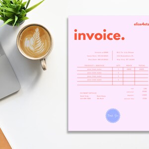 INVOICE TEMPLATE | Invoice Template Canva | Invoice Template Small ...