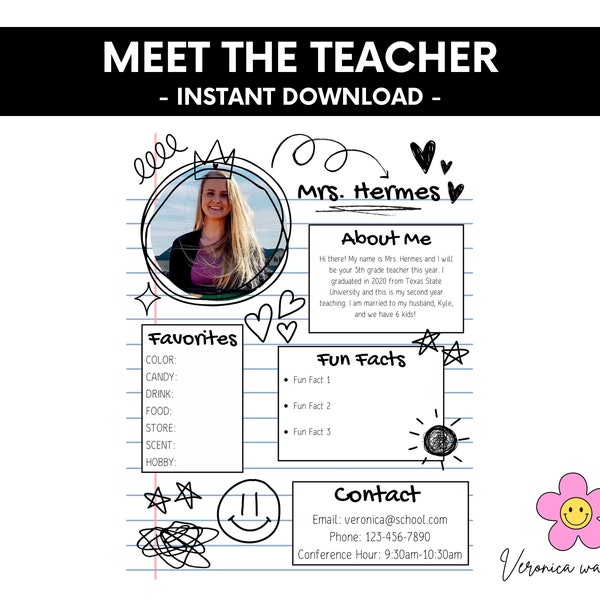 Middle School Meet the Teacher - Etsy