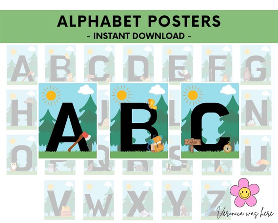 Alphabet Poster ABC Poster Letters Poster Classroom - Etsy