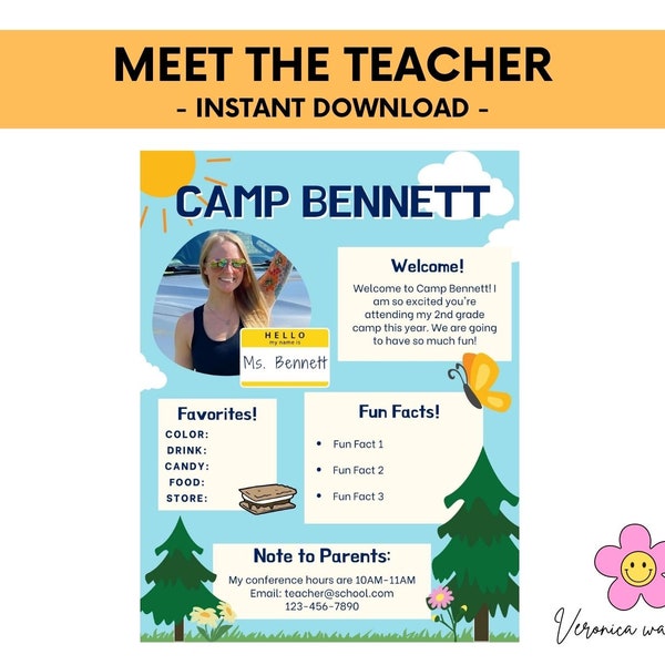 Camping Theme Teacher - Etsy