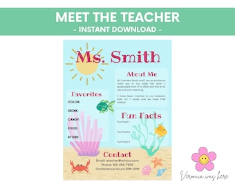 Meet the Teacher Editable Template - Etsy