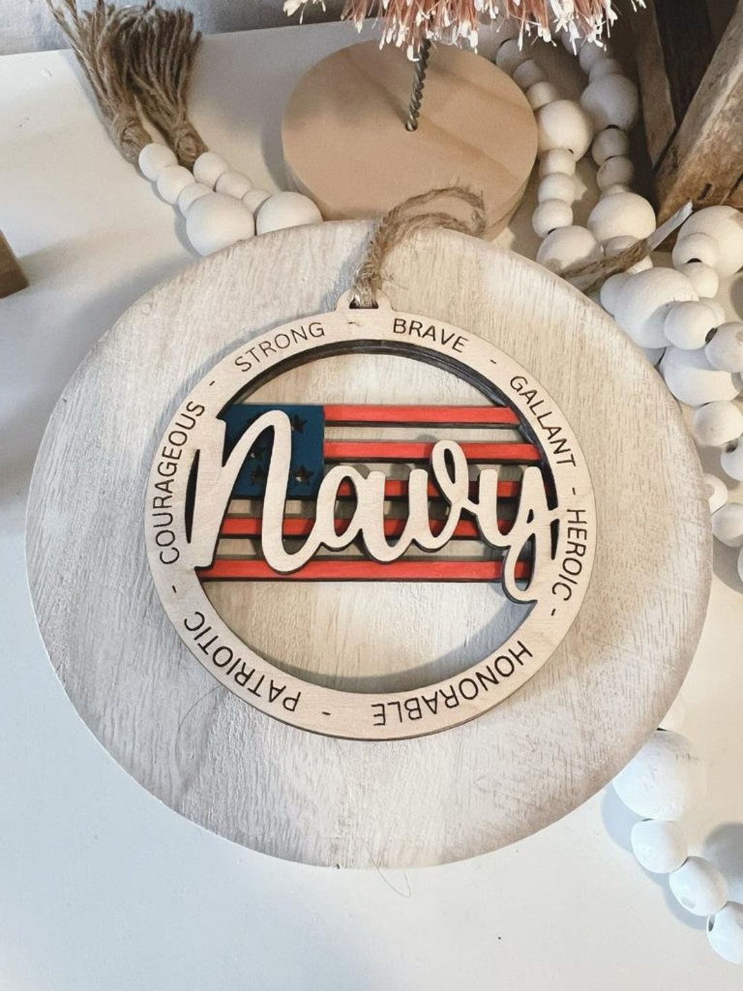 Memorial Air Force Military Tree Ornaments Wood Engraved - Etsy