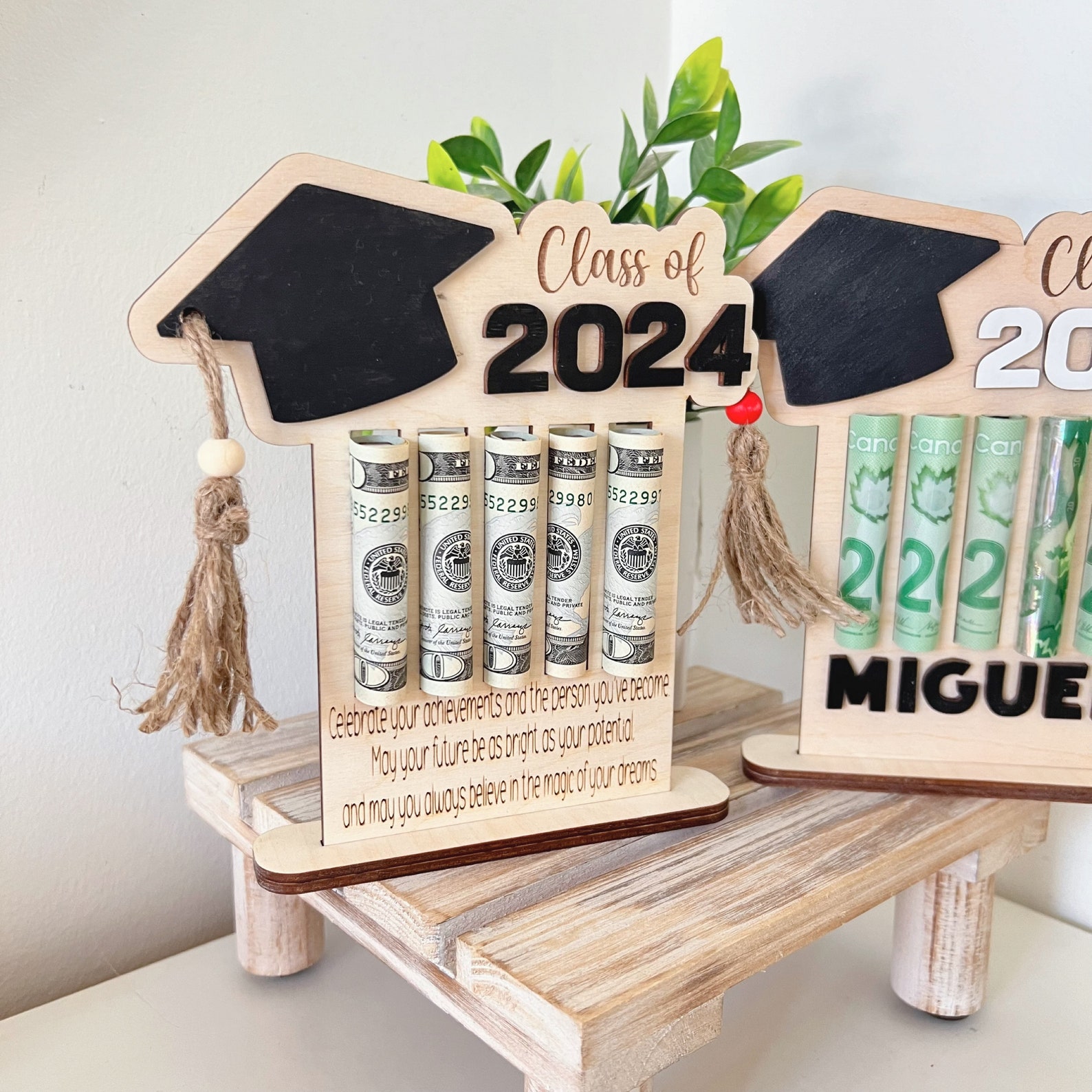 Free Standing Money Scroll Holder | Card | Graduation Gift - Etsy