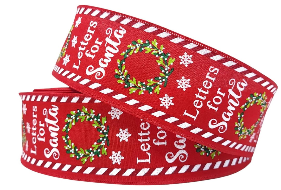 2.5 X 5 Yards Wired Christmas Holiday Fabric Ribbon for - Etsy