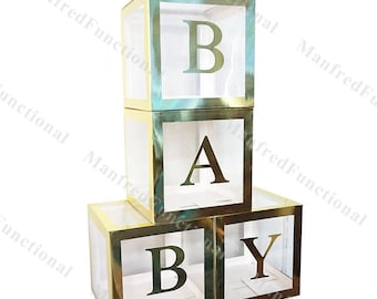 Balloon Boxes Baby Shower - Etsy