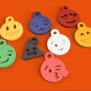 CUTE EMOJI Face Plastic KEYCHAIN, Funny Designed Minimalist Backpack ...