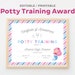 Editable Potty Training Award Certificate, Potty Training Award ...