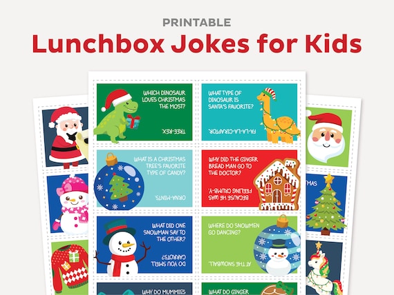 Printable Christmas Lunchbox Jokes for Kids Funny Lunch Bag - Etsy
