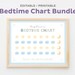Editable Bedtime Printable Bundle, Sleep Sticker Chart Template, Girl ...