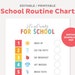 Morning Routine for Kids, Ready for School Routine Chart, Printable ...