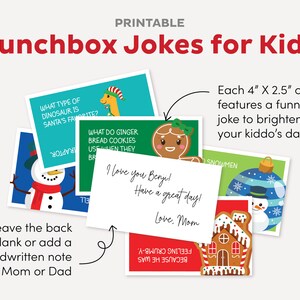 Printable Christmas Lunchbox Jokes for Kids, Funny Lunch Bag Cards ...