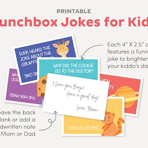 Printable Lunchbox Jokes for Kids, Funny Lunch Bag Cards, Back to ...