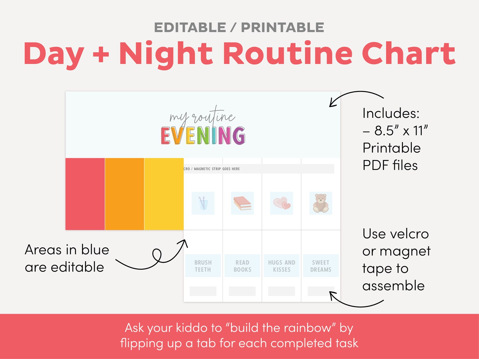 Ready for School Routine Chart for Kids Morning Routine - Etsy
