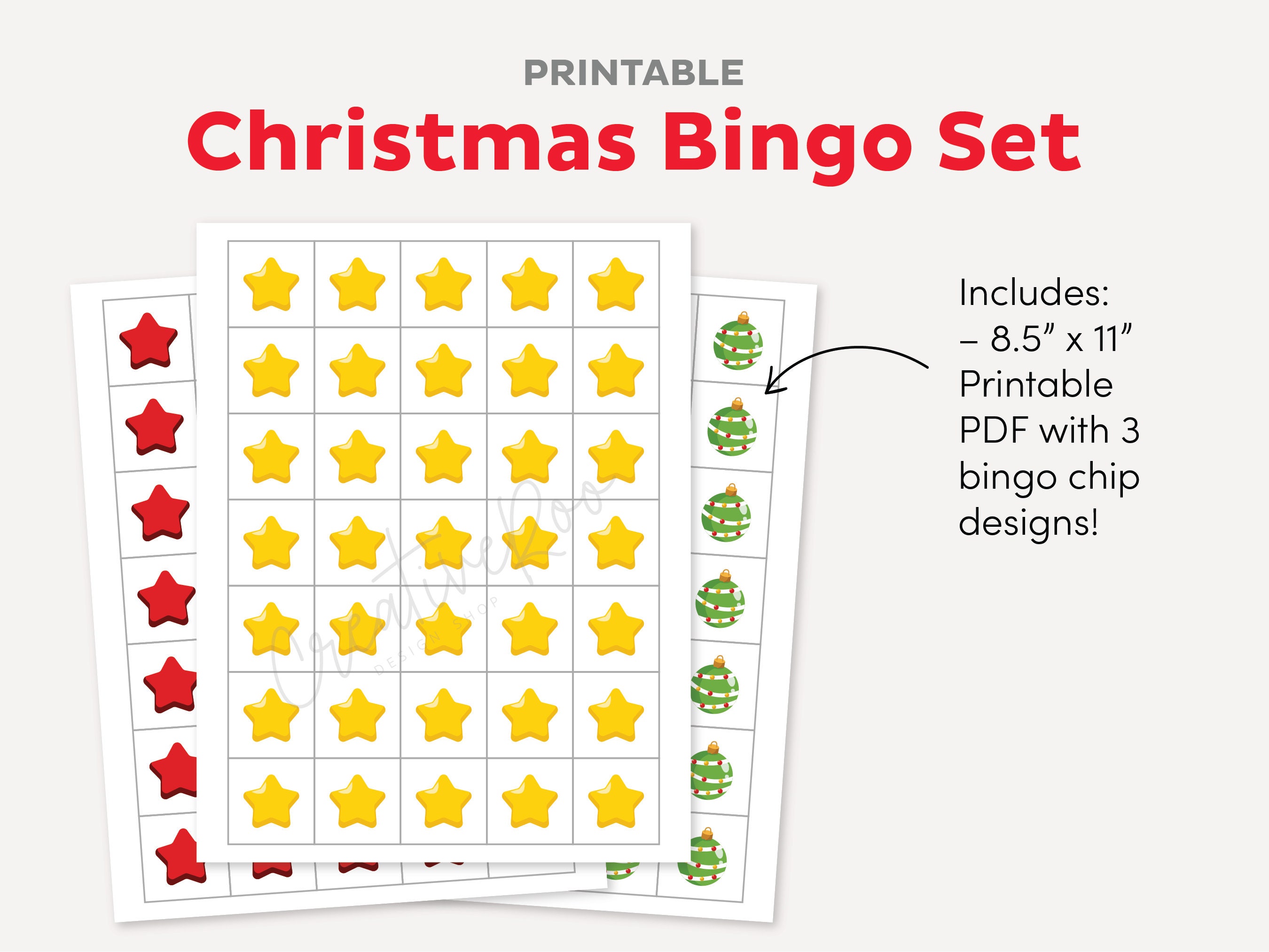 Printable Christmas Bingo for Kids December Christmas - Etsy