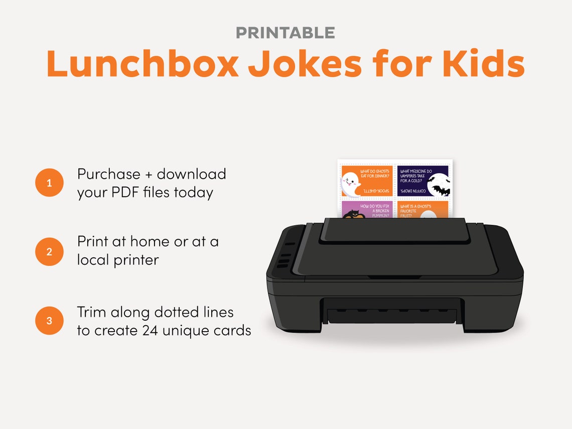 Printable Halloween Lunchbox Jokes for Kids, Funny Lunch Bag Cards ...