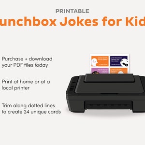 Printable Halloween Lunchbox Jokes for Kids, Funny Lunch Bag Cards ...