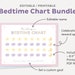 Editable Bedtime Printable Bundle, Sleep Sticker Chart Template, Girl ...