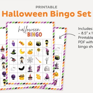 Printable Halloween Bingo for Kids, October Halloween Activity ...