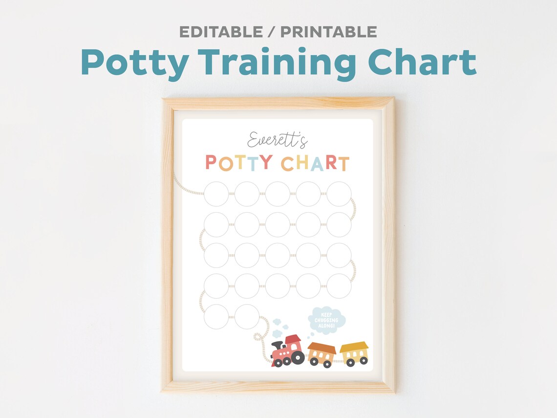 Editable Potty Training Chart Potty Learning Chart Potty - Etsy