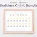 Editable Bedtime Printable Bundle, Sleep Sticker Chart Template, Girl ...