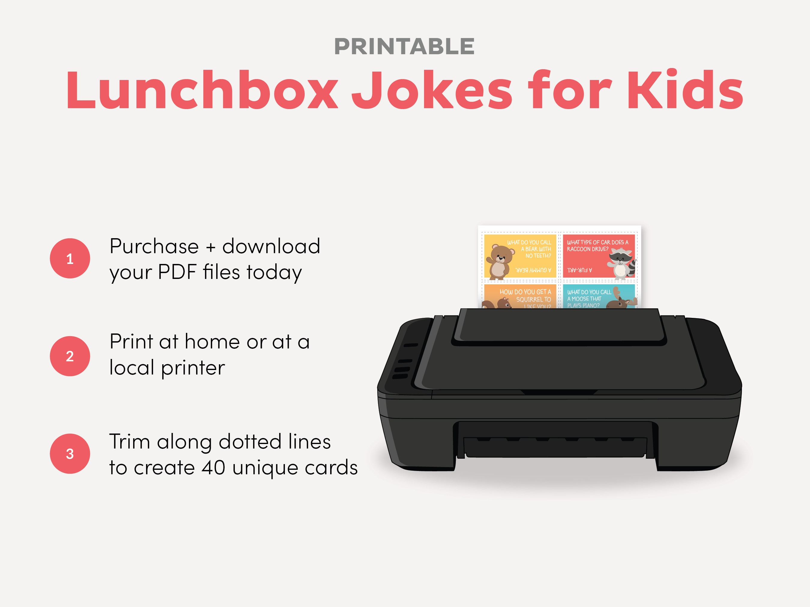 Printable Lunchbox Jokes for Kids, Funny Lunch Bag Cards, Back to ...