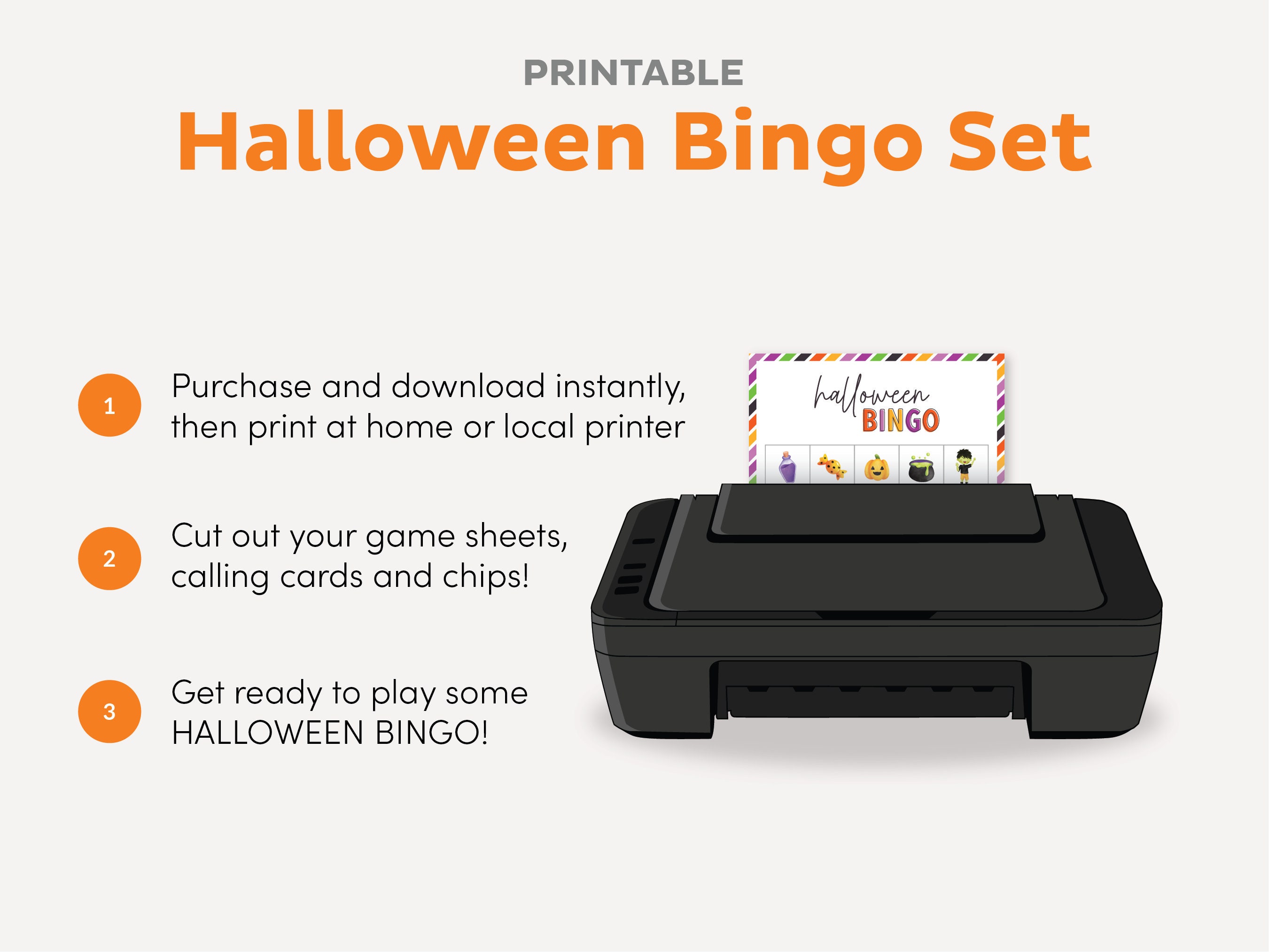 Printable Halloween Bingo for Kids, October Halloween Activity ...