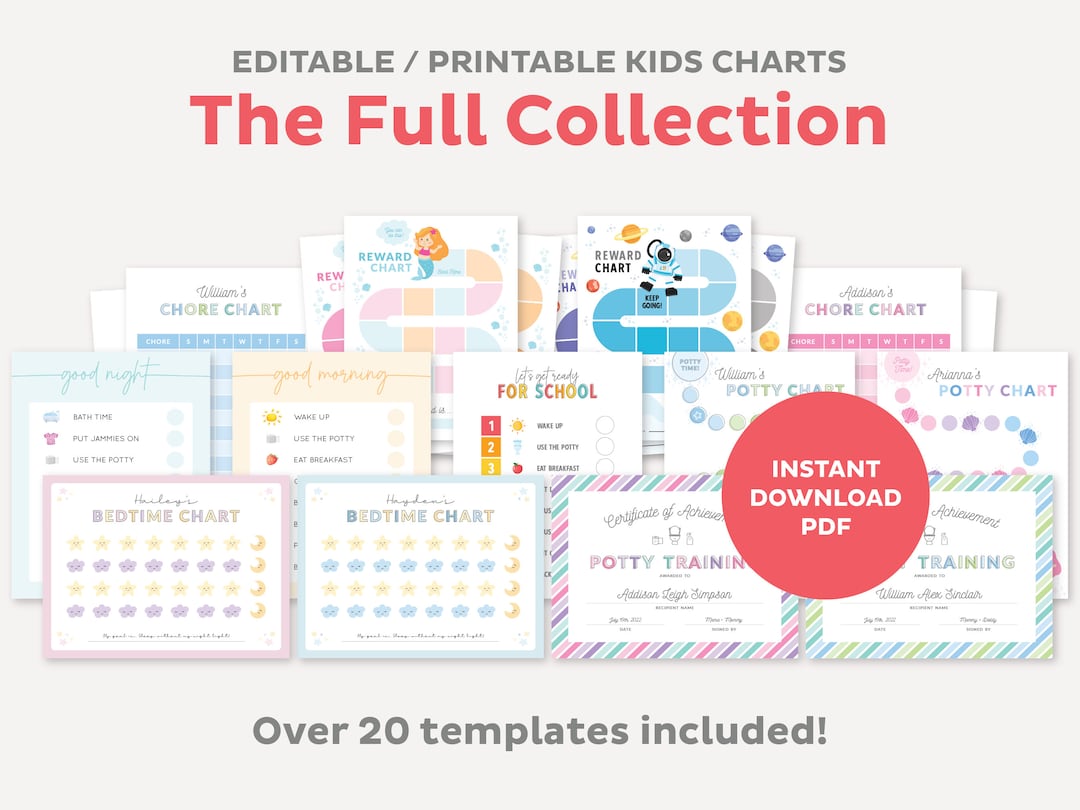 Morning Routine for Kids, School Routine Chart, Printable Potty Chart ...