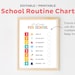 Ready for School Routine Chart for Kids, Morning Routine, Printable ...