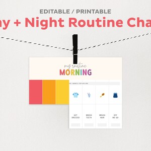 Ready for School Routine Chart for Kids, Morning Routine, Printable ...