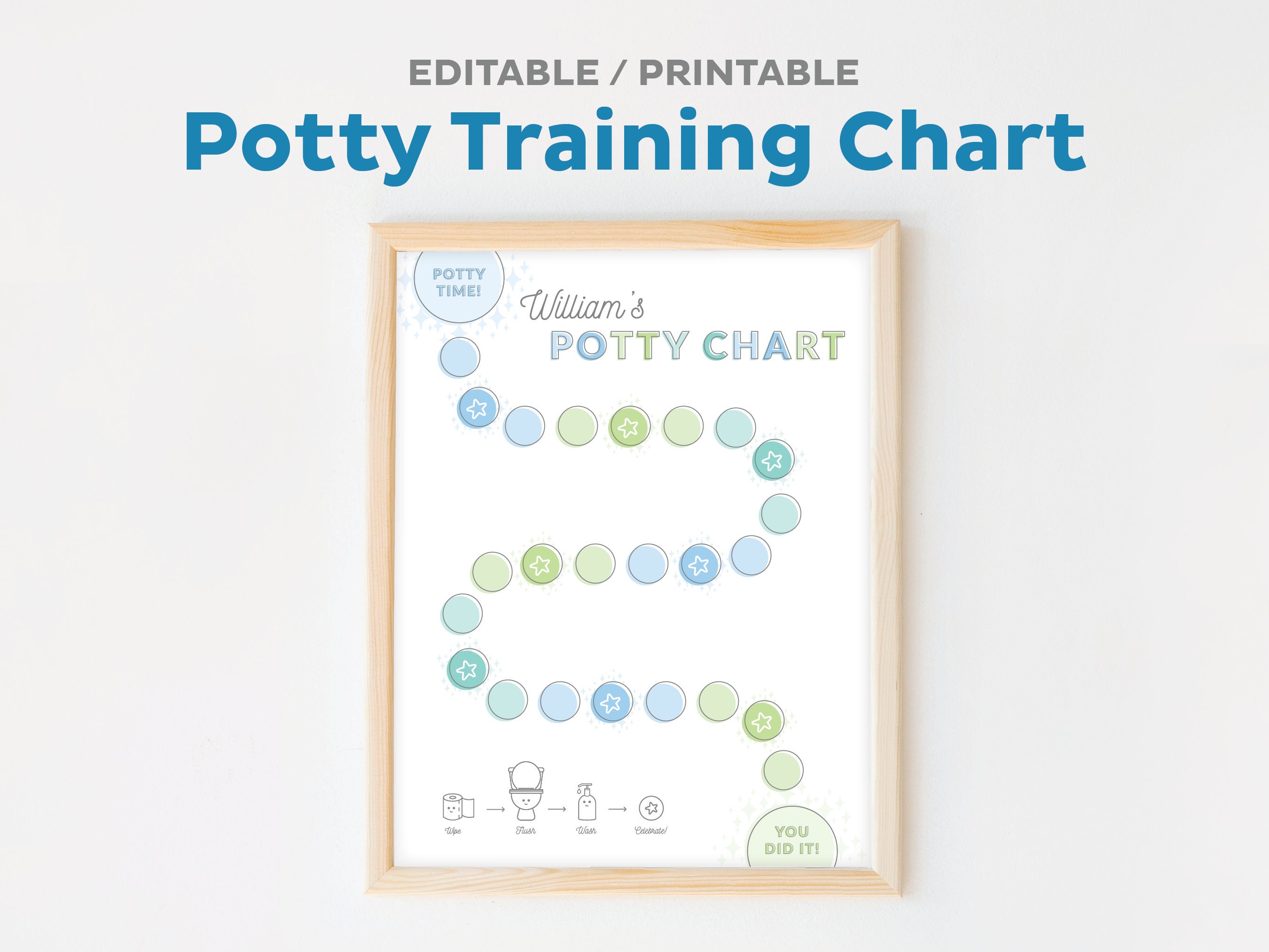Editable Potty Training Chart Potty Learning Chart Potty - Etsy Canada